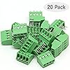 4-Pin 2.54mm Pitch PCB Terminal Block, 150V 6A Mount Screw Terminal Connector (20Pcs) in Bahrain ...