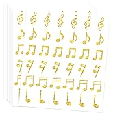 Amazon.com: Whaline 480Pcs Gold Music Note Stickers Glitter Music ...