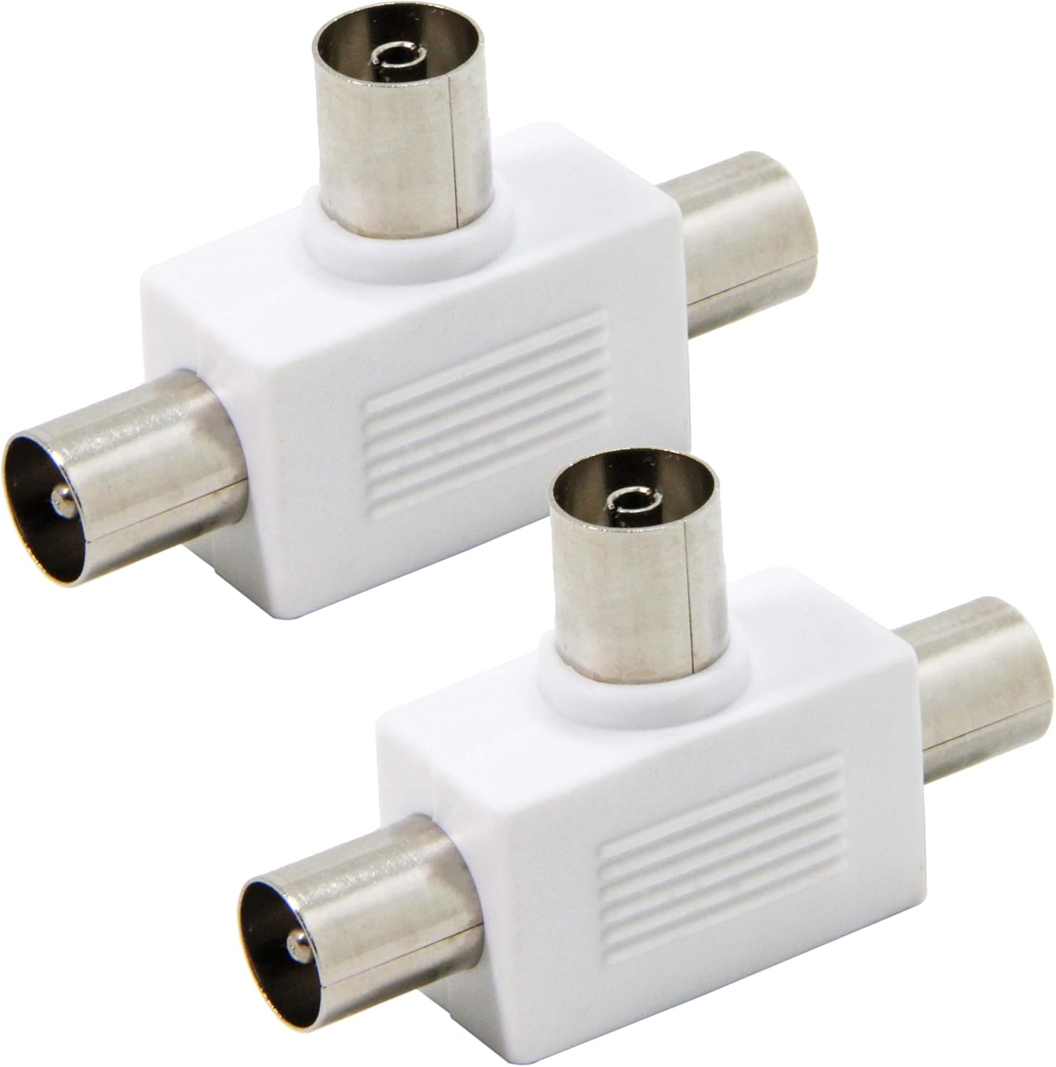 TV Ariel Splitters 2 Way, 2PCS, Ancable 1 Female to 2 Male RF Coax ...