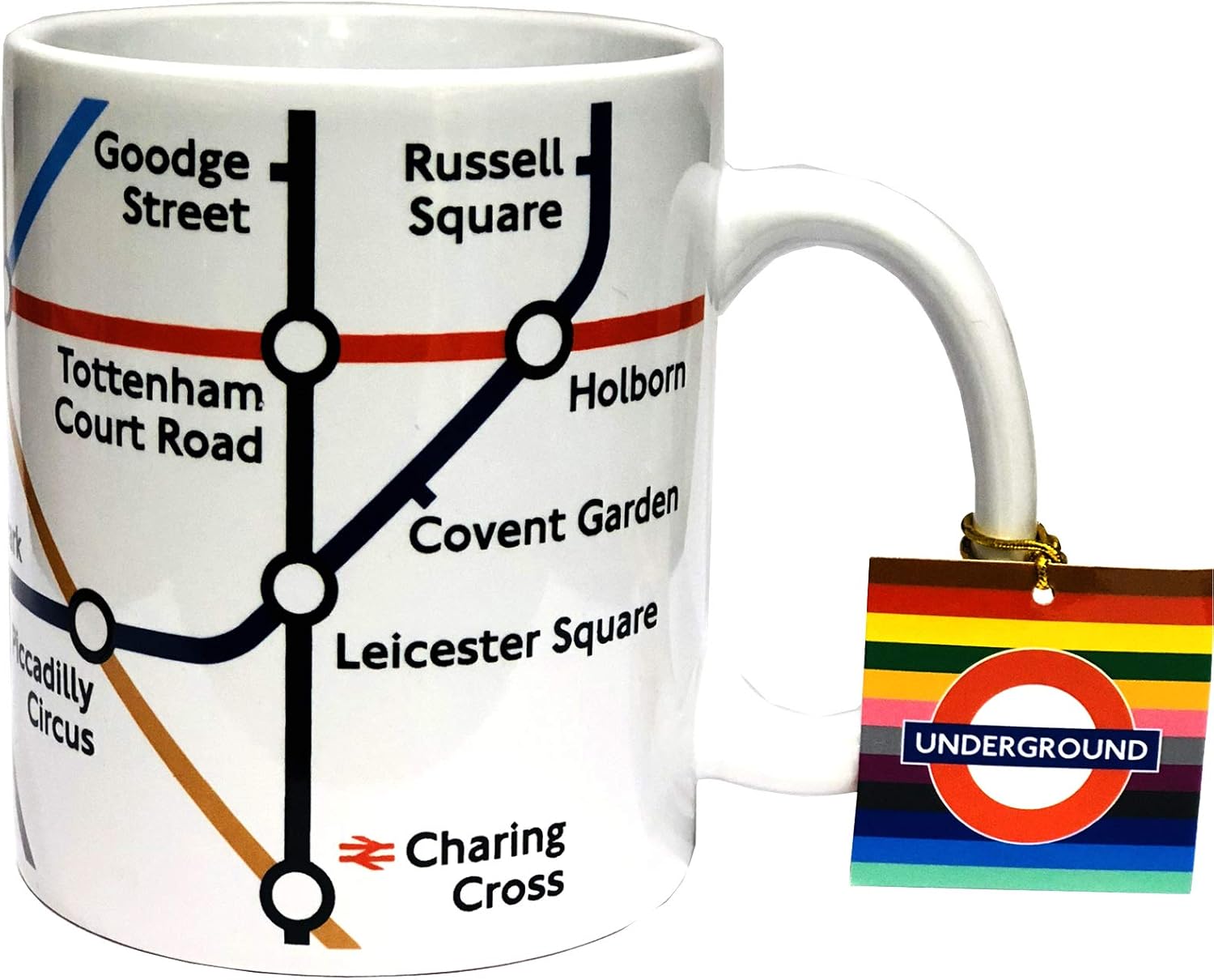 Boxed Coffee Mug with London Underground Tube Map Print (Bold), White ...