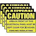 Amazon.com: 4 Pack Safety Signs"Caution Area in Front of This ...