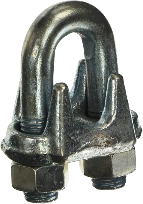 Metal Screwed Saddle 20mm 3/4" Wire Rope Cord Clip Cable Fastener ...