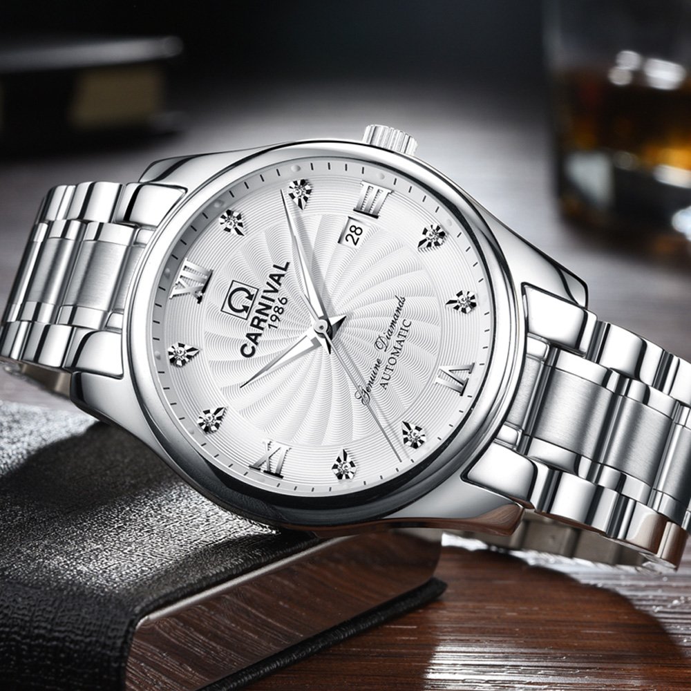 Mua CARNIVAL 8671G Men's Mechanical Wristwatch, Date Calendar (White ...