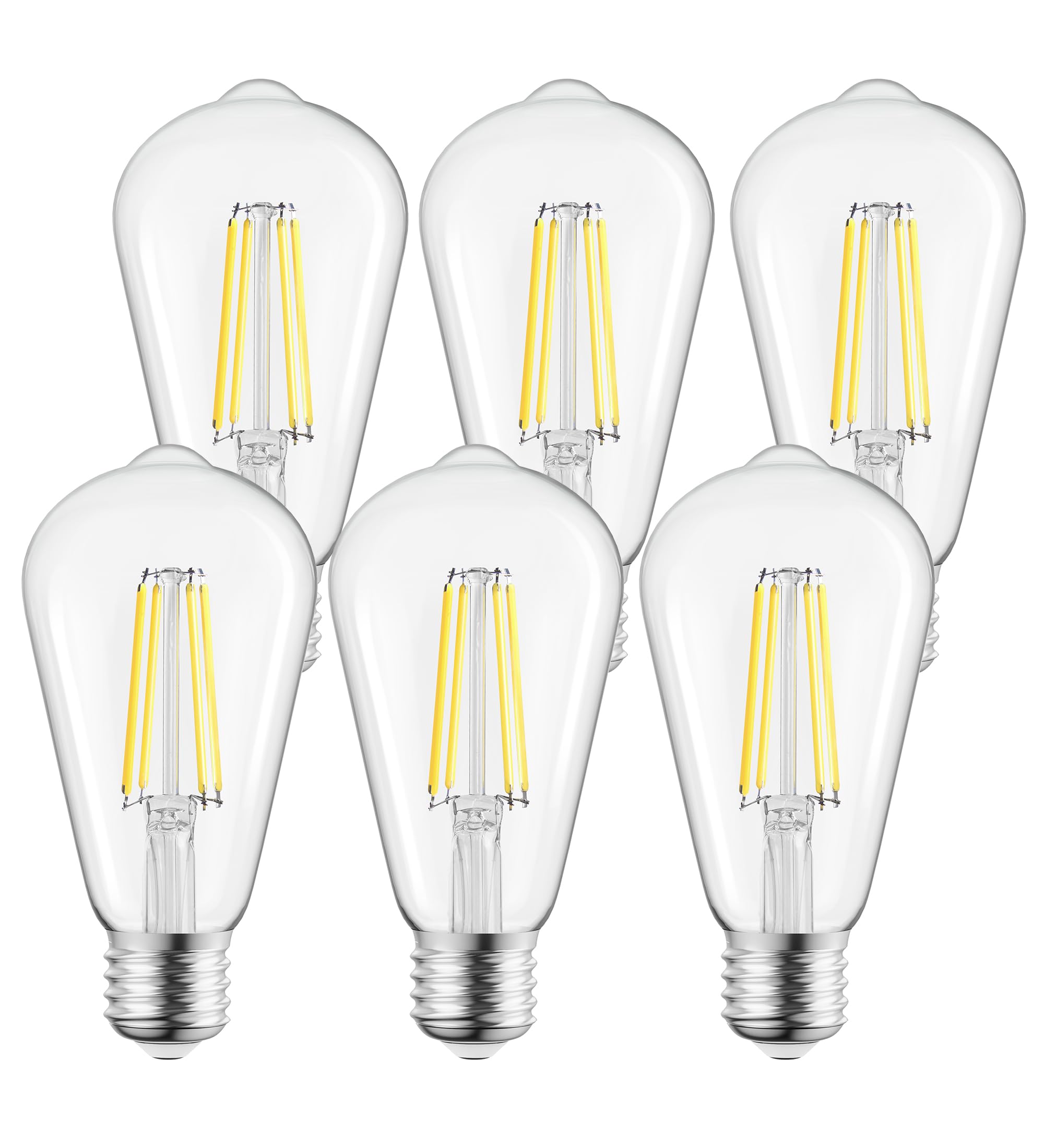Brightown Vintage LED Edison Bulbs, 6W, Equivalent 60W, High Bright ...