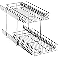 Amazon.com: ROOMTEC Pull Out Cabinet Organizer (11" W x 18" D),2 Tier ...