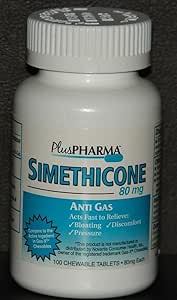 Amazon.com: Simethicone Anti Gas (80mg) - 100 Chewable Tablets: Health ...