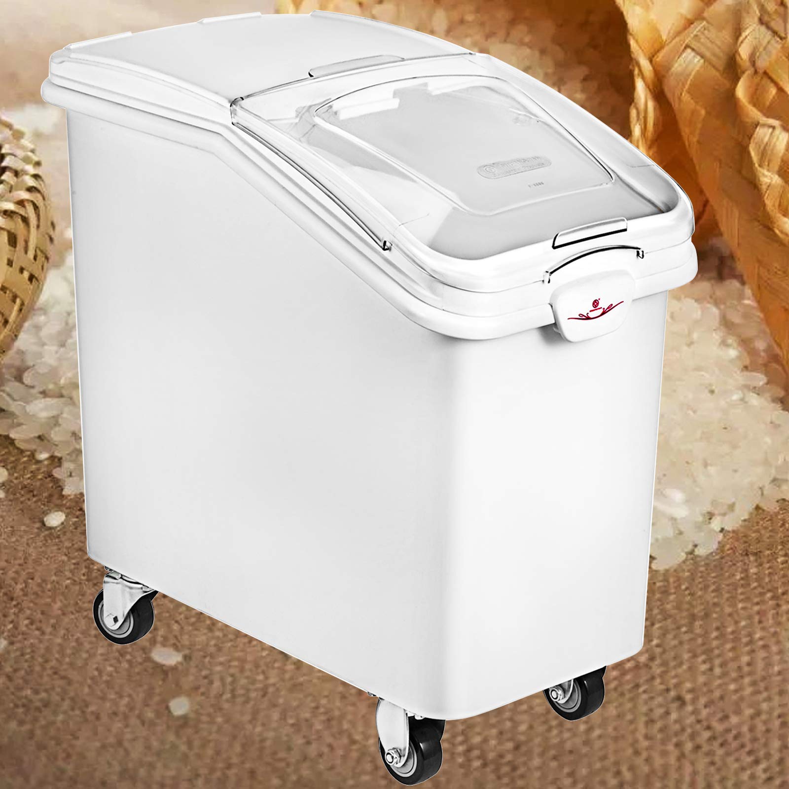 Mophorn 21 Gallon Ingredient Bin with Scoop 400 Cup Ingredient Bin with ...