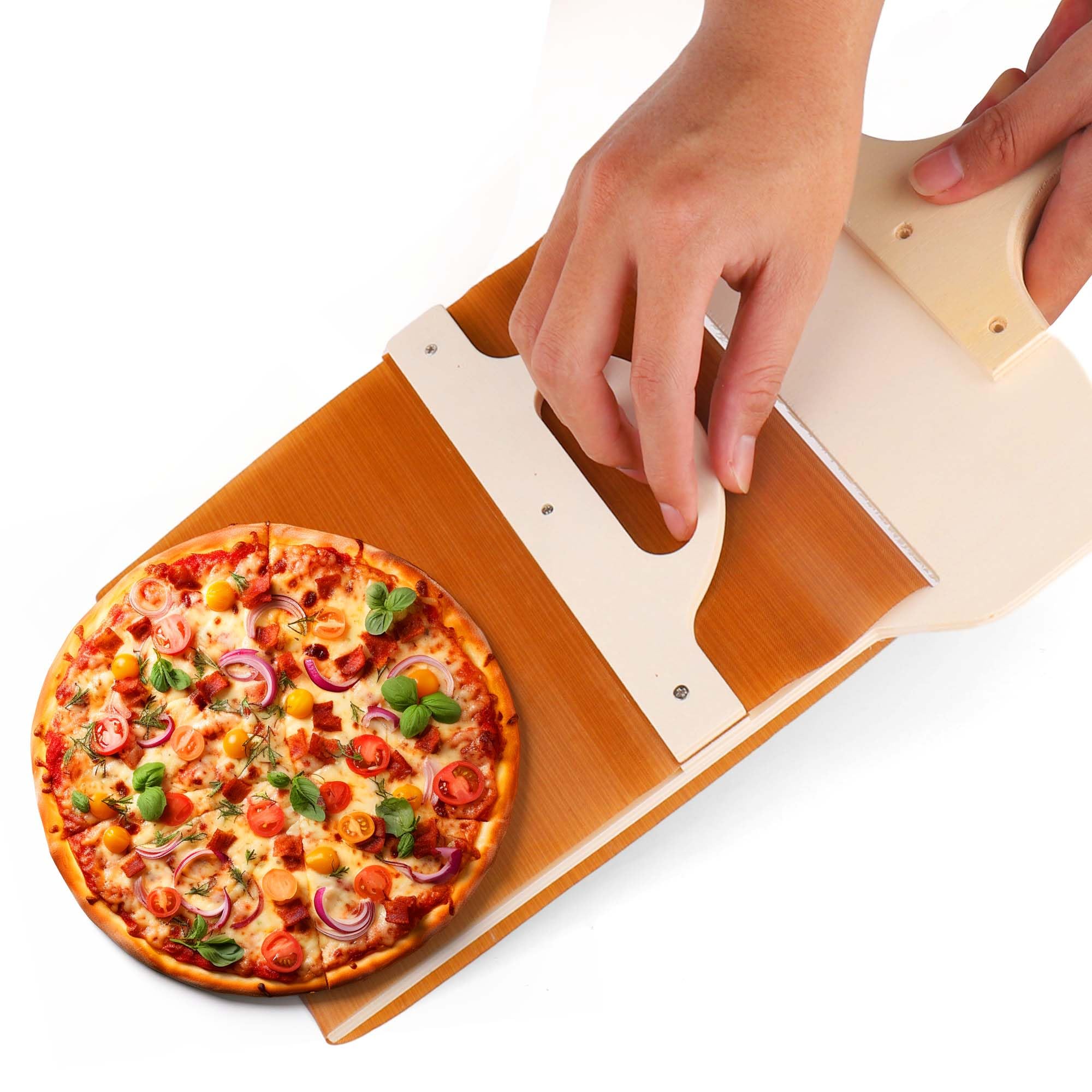 XANGNIER Sliding Pizza Peel,Pizza Peel Smart Slider for Super Easy ...