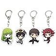 Amazon.com: EBTY DREAMS Inc. - Set of 4 Code Geass Acrylic Keychain ...