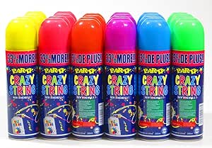 Amazon.com: Crazy String, Party String, not Silly String (Box of 24 ...