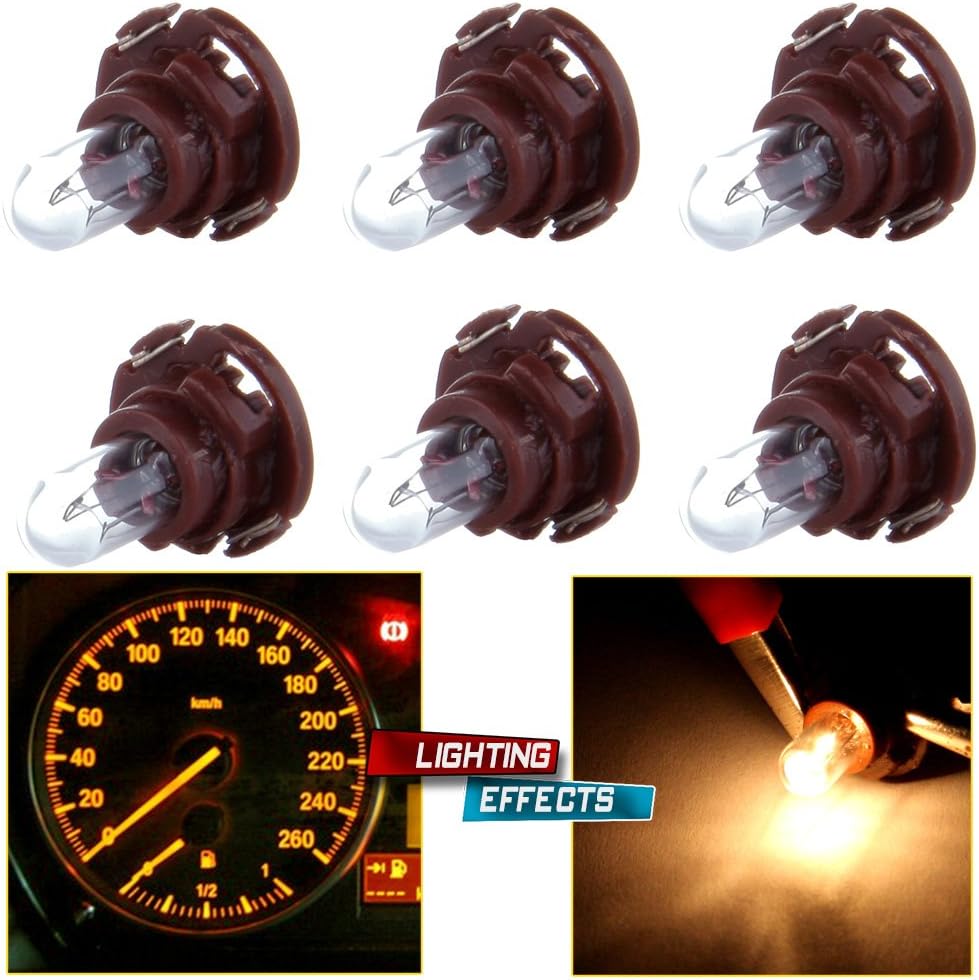 Amazon.com: cciyu 6 Pack Warm White T5/T4.7 Neo Wedge Instrument Dash ...