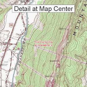 Amazon.com : USGS Topographic Quadrangle Map - Roaring Spring ...