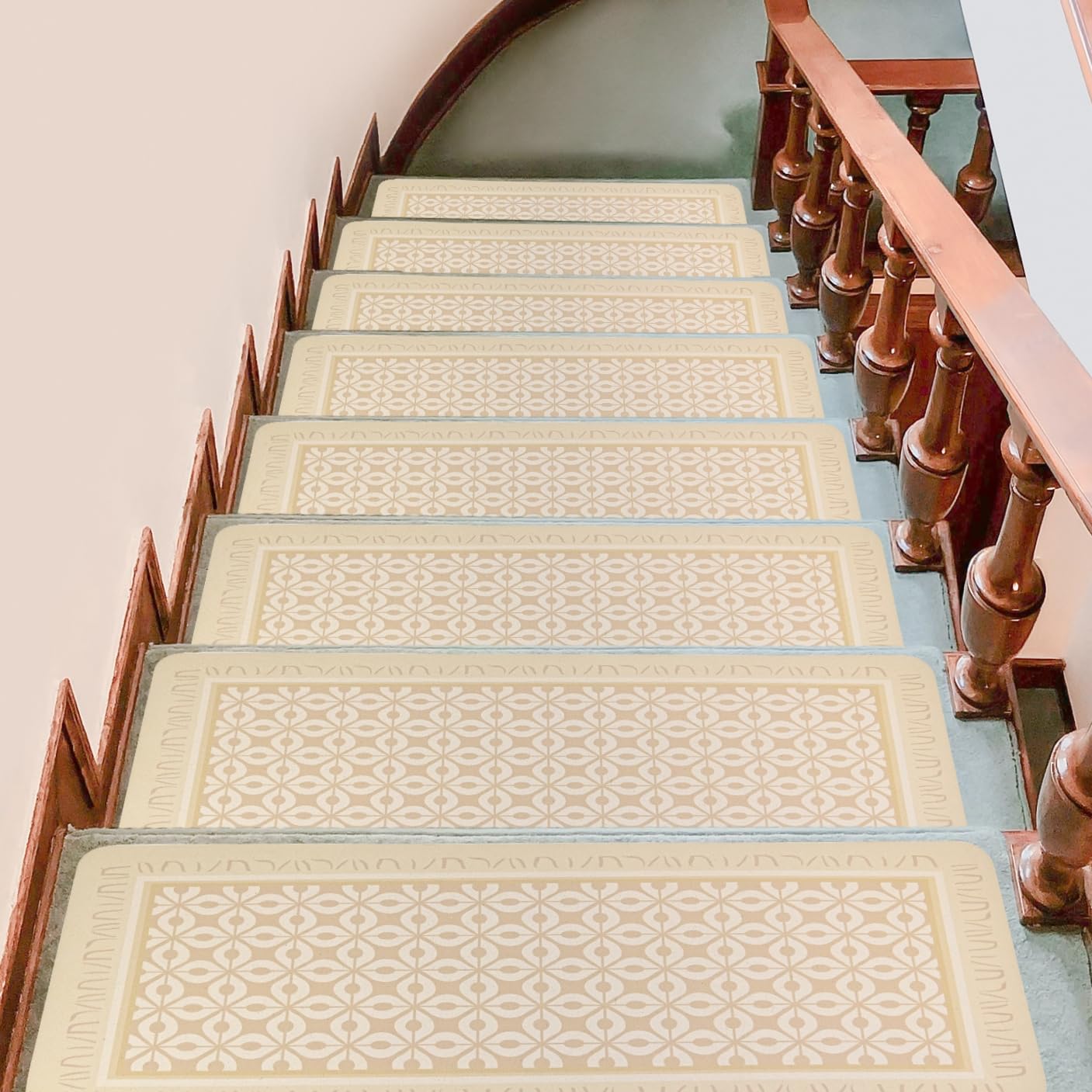 RIMAYA 9"x30" Wider Rubber Stair Treads Non-Slip Step Mats Indoor for ...