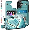 Amazon.com: DJDUCK Compatible with iPhone 16 Case Wallet, Card Holder Case with [2 Screen ...