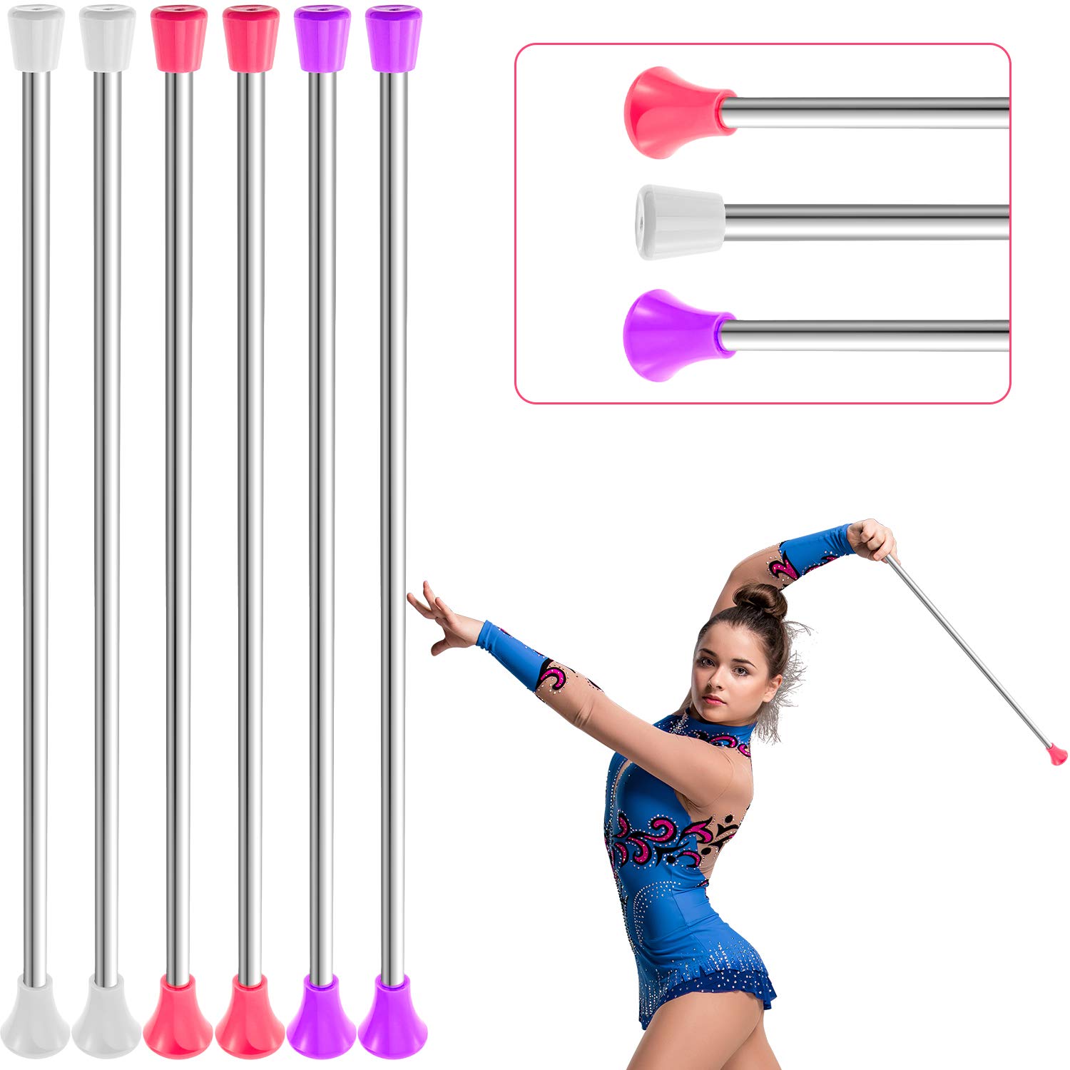 Mua Sumind 6 Piece 21'' Twirling Batons Kids' Gymnastics Dance Batons ...