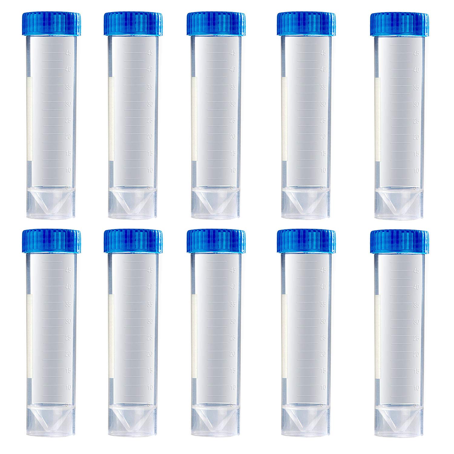 Mua 50 Pcs 50 ML Centrifuge Tubes ABuff Plastic Test Tubes with Blue ...