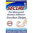 Amazon.com: Secure Comfort Strips Waterproof Denture Adhesive - Zinc ...