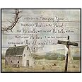 Amazon.com: Bible Verse Farmhouse Decor - Amazing Grace Scripture Wall ...