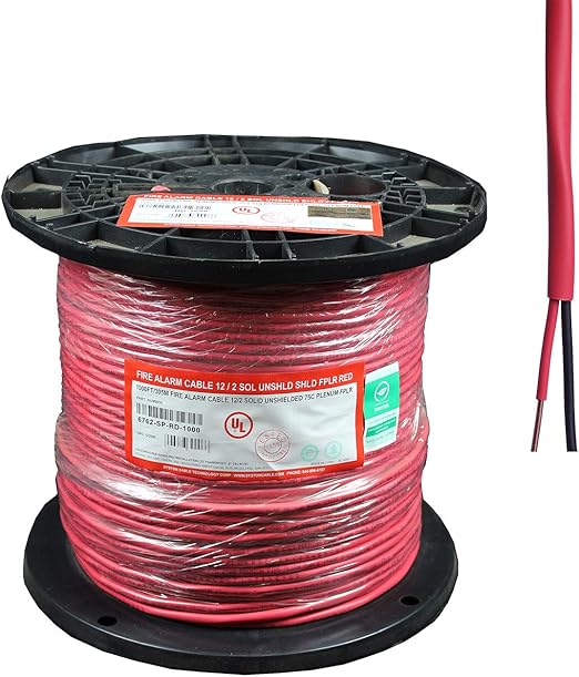 Amazon.com: 12/2 Solid Unshielded, Fire Alarm Cable, UL FPLR/CL3R/FT4 ...