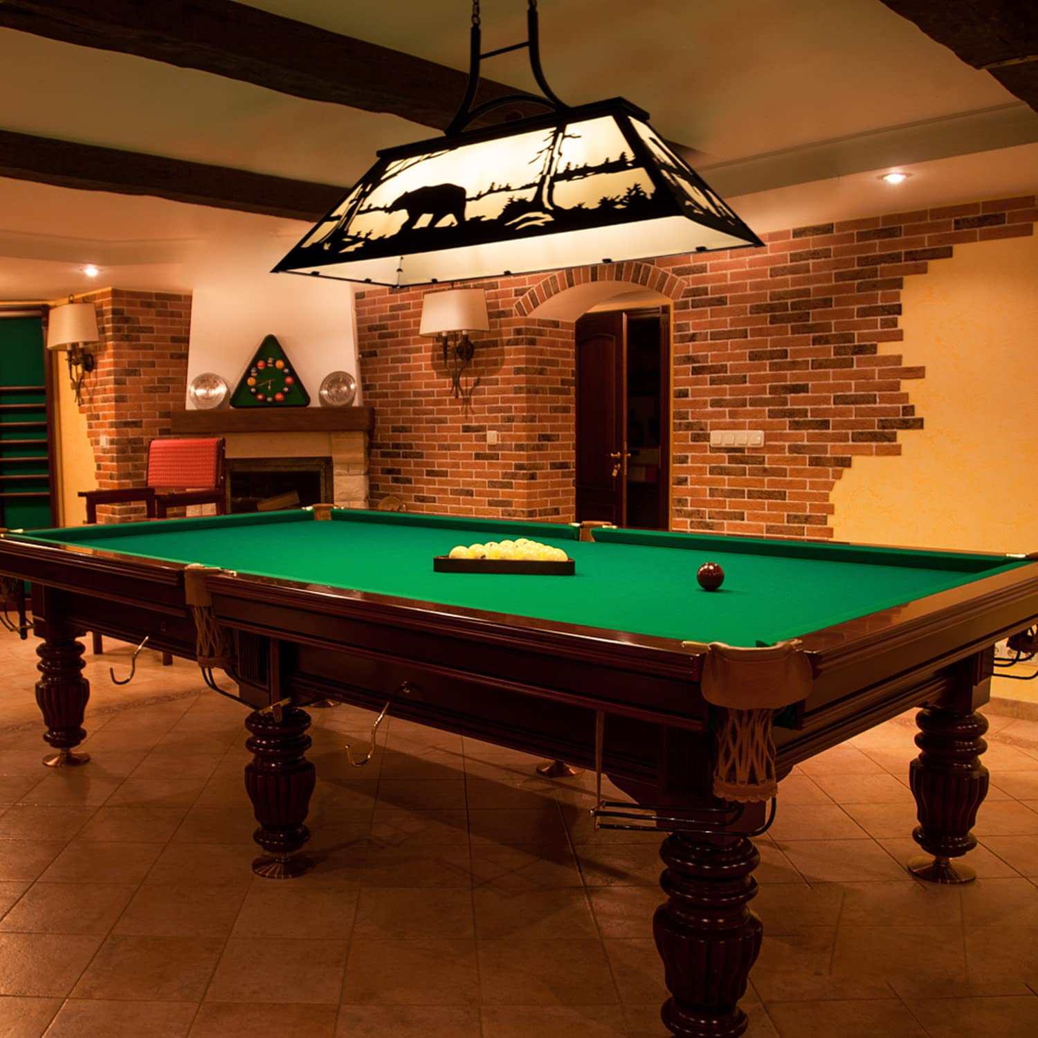 Mua Wellmet Vintage Pool Table Light, 3 Lights Rustic Billiards Light ...