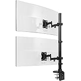 Amazon.com: VIVO Dual Vertically Stacked Ultra-Wide Monitor Desk Mount ...