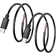 Amazon.com: PNGKNYOCN USB C Pigtail Cable，0.5M 5V USB Type C Male Plug to 2 Pin Bare Wire ...