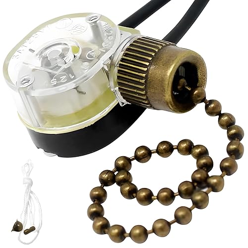 Zing Ear ZE-109 Ceiling Fan Light Switch E89885 2 Wire 1 Circuit 1 ...