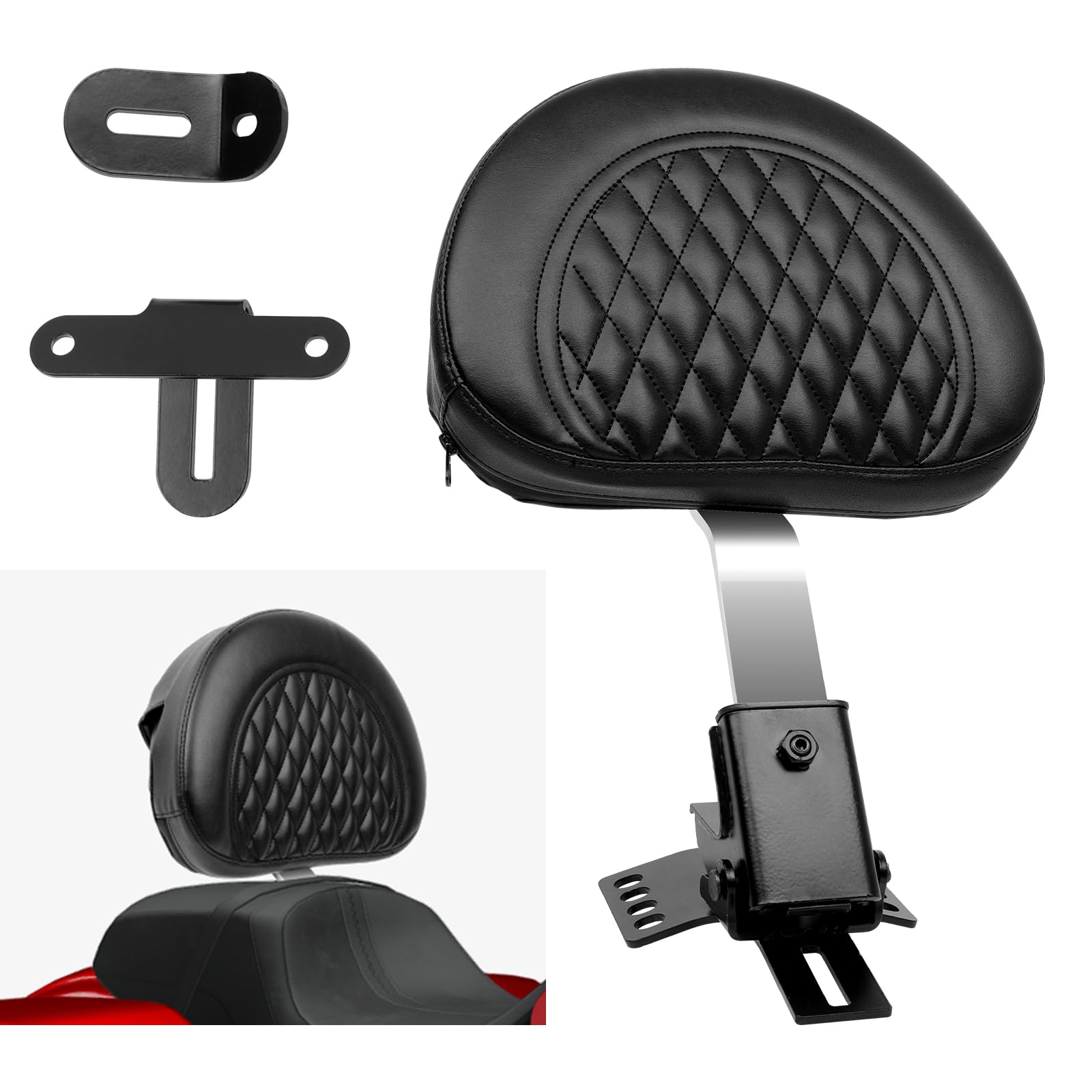 DREAMIZER Adjustable Driver Backrest Plug-in Motorcycle Backrest ...