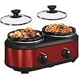 Amazon.com: Double Slow Cooker, 2 x 1.25 QT Portable Small Dual Crock ...