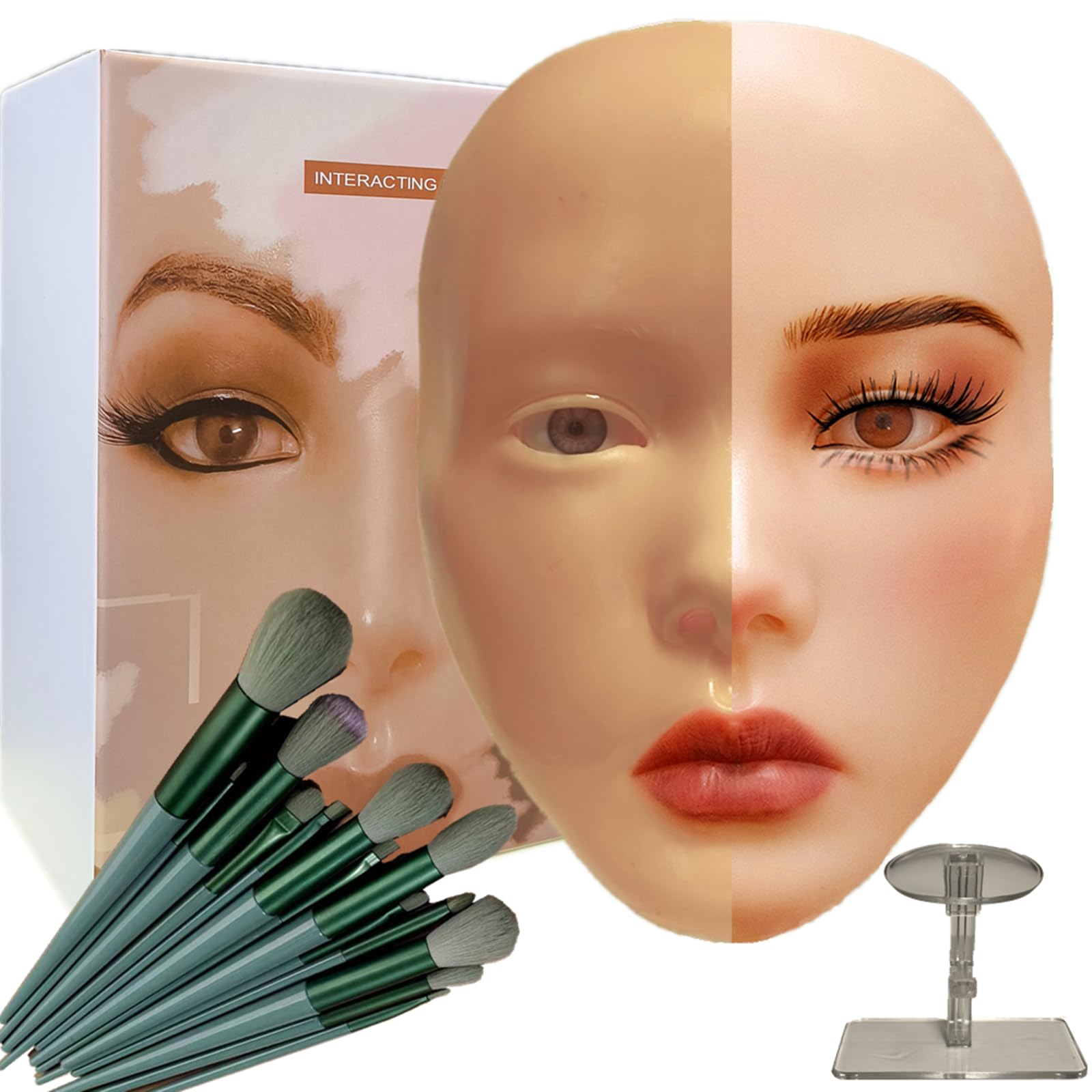 3D Makeup Practice Face, XIJIEMAO Mannequin Head For Makeup, Reusable ...