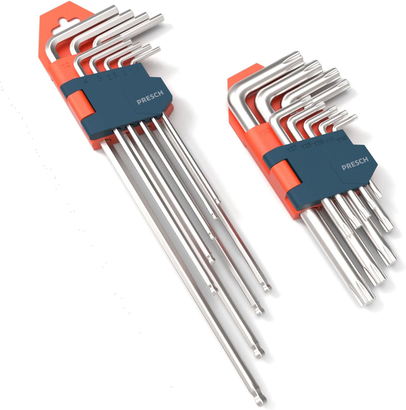 Presch Hex Keys Set 18pcs with Ball End Hex Keys Sets HX & T Star ...