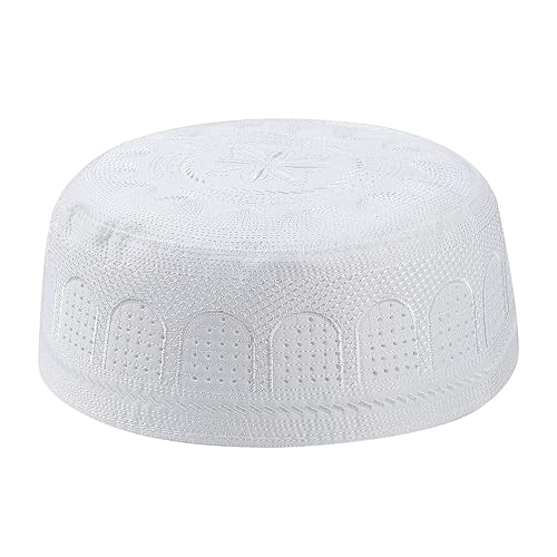 Men Boys Muslim Prayer Kufi Hat Skull Cap Embroidery Islam Kufi ...