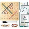 Amazon.com: HEELWIRE Wooden Geoboard,Montessori Toy,Graphical ...