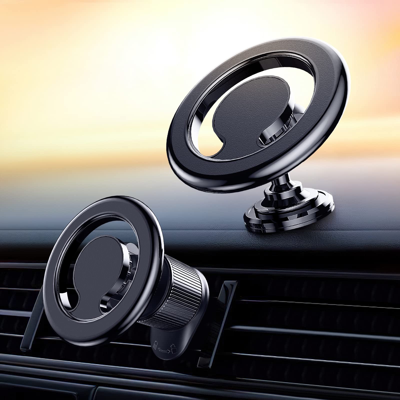 Tiafife 2024 All-NEW for Magsafe Car Mount - 2 in 1 Magnetic Phone ...