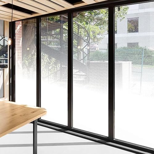 Decorative Semi - Privacy Window Film One Way Gradient Dot Patterns ...