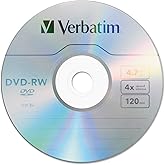 Amazon.com: Verbatim DVD+RW Blank Discs 4.7GB 4X Recordable Discs ...