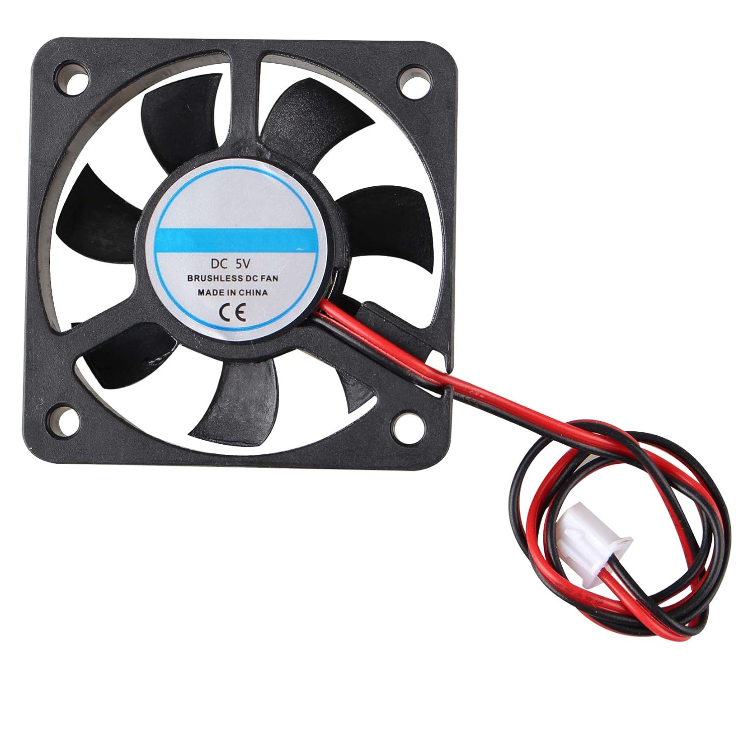 Jopto 5Pcs 3D Printer Fan 5V DC Brushless Quiet Cooling Fan 2 Pin 5010 50 x 50 x 10mm with 27cm ...