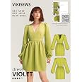 Amazon.com: Vikisews Sewing Patterns for Women - Violet Dress Sewing ...