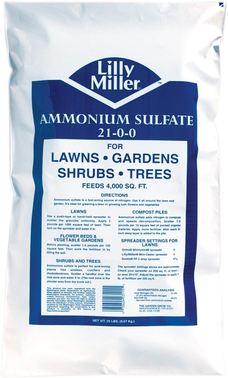 Amazon.com : Lilly Miller Ammonium Sulfate 21-0-0 20lb : Garden & Outdoor
