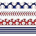 Amazon.com: Whaline 69 Ft Baseball Bulletin Board Borders Red Blue ...