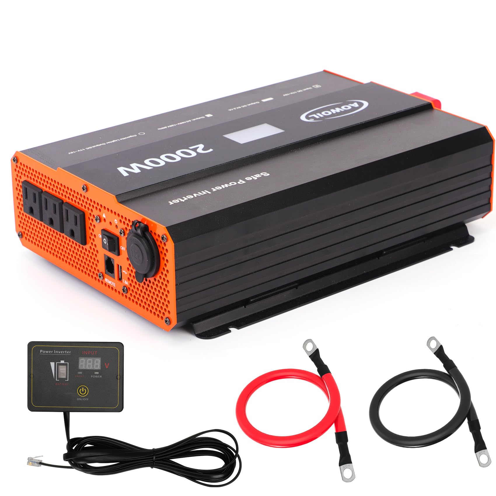 Mua 2000W Pure Sine Wave Inverter 12V DC to 120V AC Converter for Home, RV, Truck, Off-Grid ...