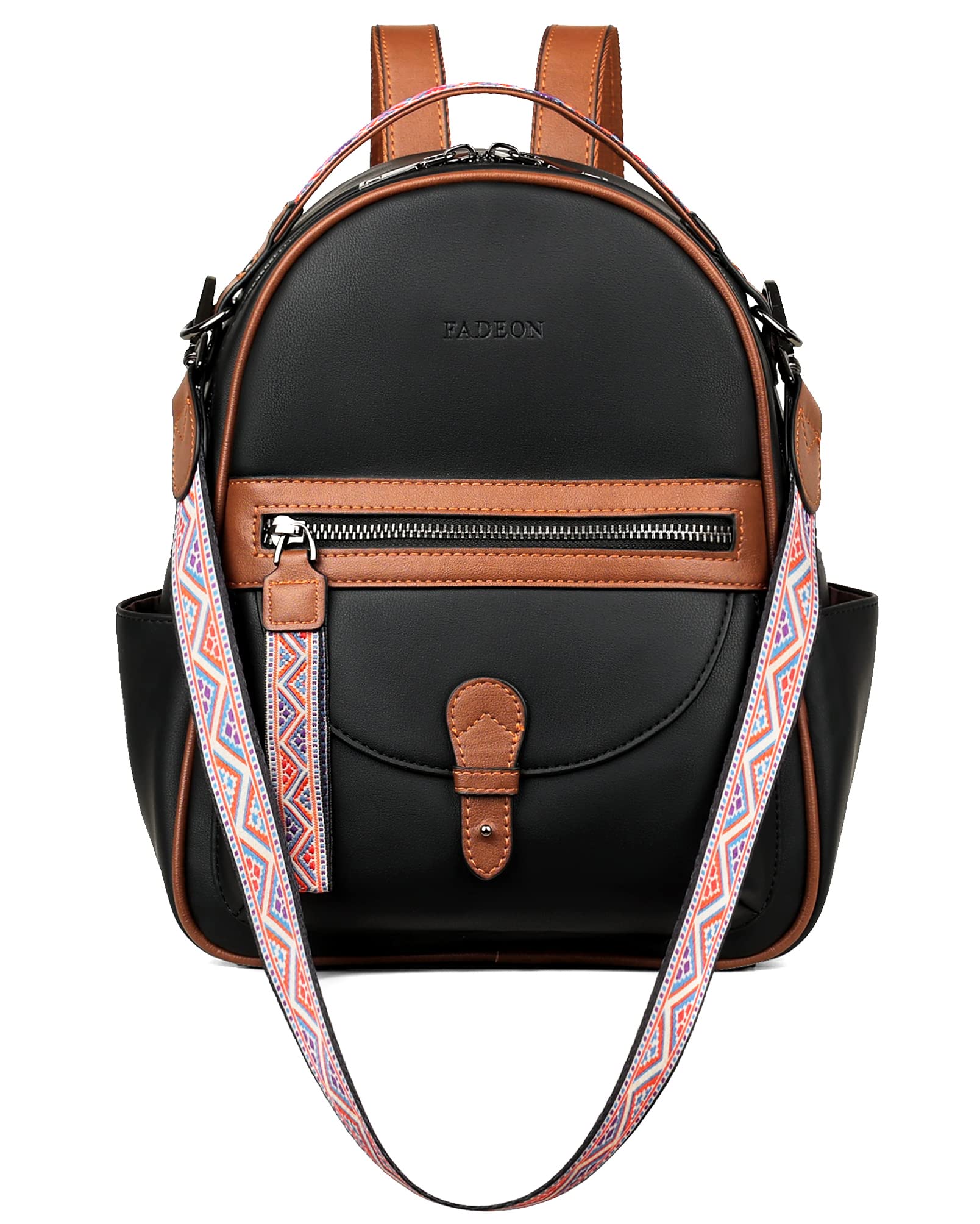 FADEON Mini Backpack Purse for Women, Designer Leather Cute Roomly ...