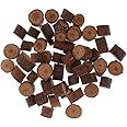 50 Pieces Natural Wood Round Log Slices Wooden Shape for Wood Crafts ...