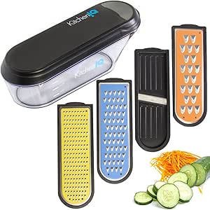 Amazon.com: Kitchen IQ Container Grater with V-Etched Nonstick Blades ...