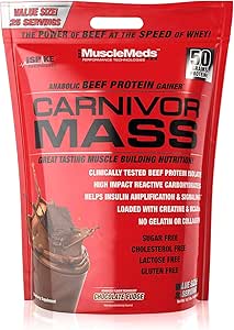 Amazon.com: MuscleMeds Carnivor Mass Anabolic Beef Protein Gainer ...