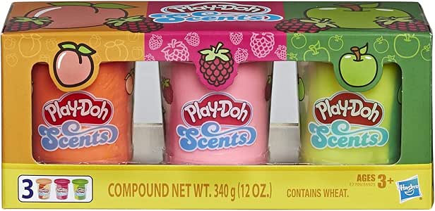 Amazon.com: Play-Doh Scents 3-Pack of Fruit Scented Modeling Compound ...
