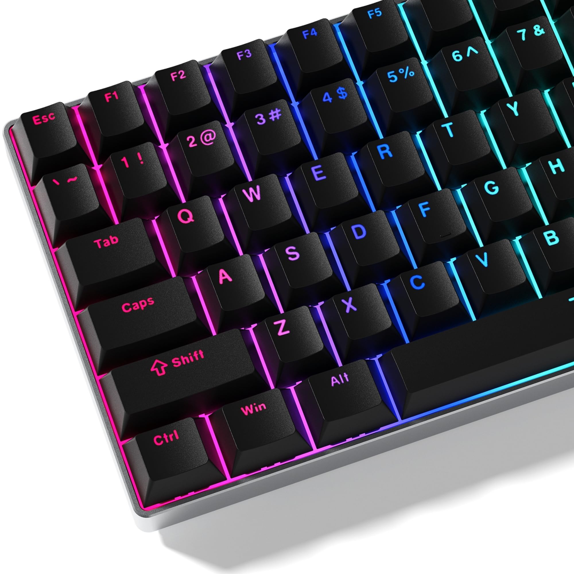 Womier Keycaps 60 75 100 Percent Cherry Keycaps, Shine Through PBT ...