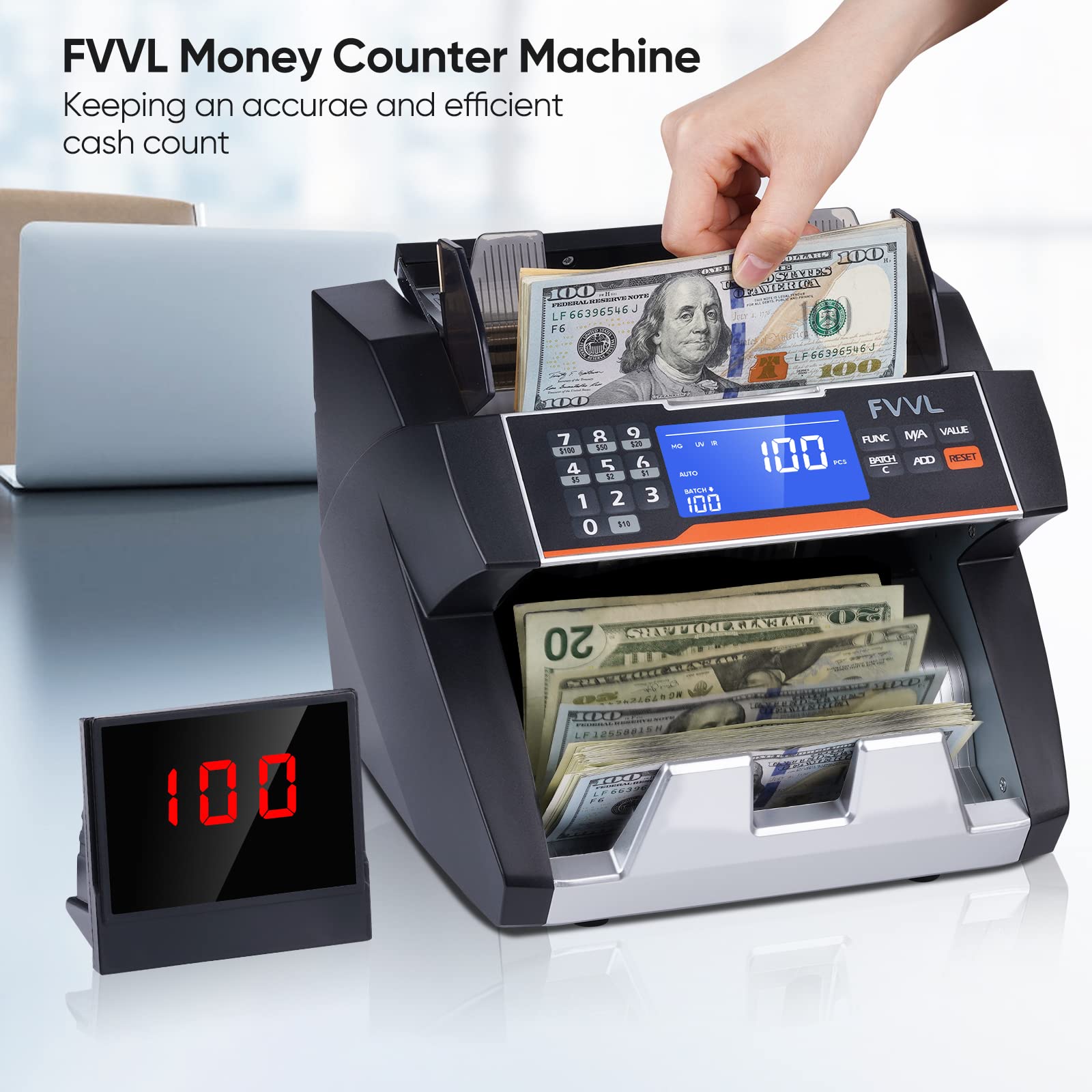 Mua FVVL Money Counter Machine - Bill Counter Portable, Add with Batch Mode Cash Counting ...