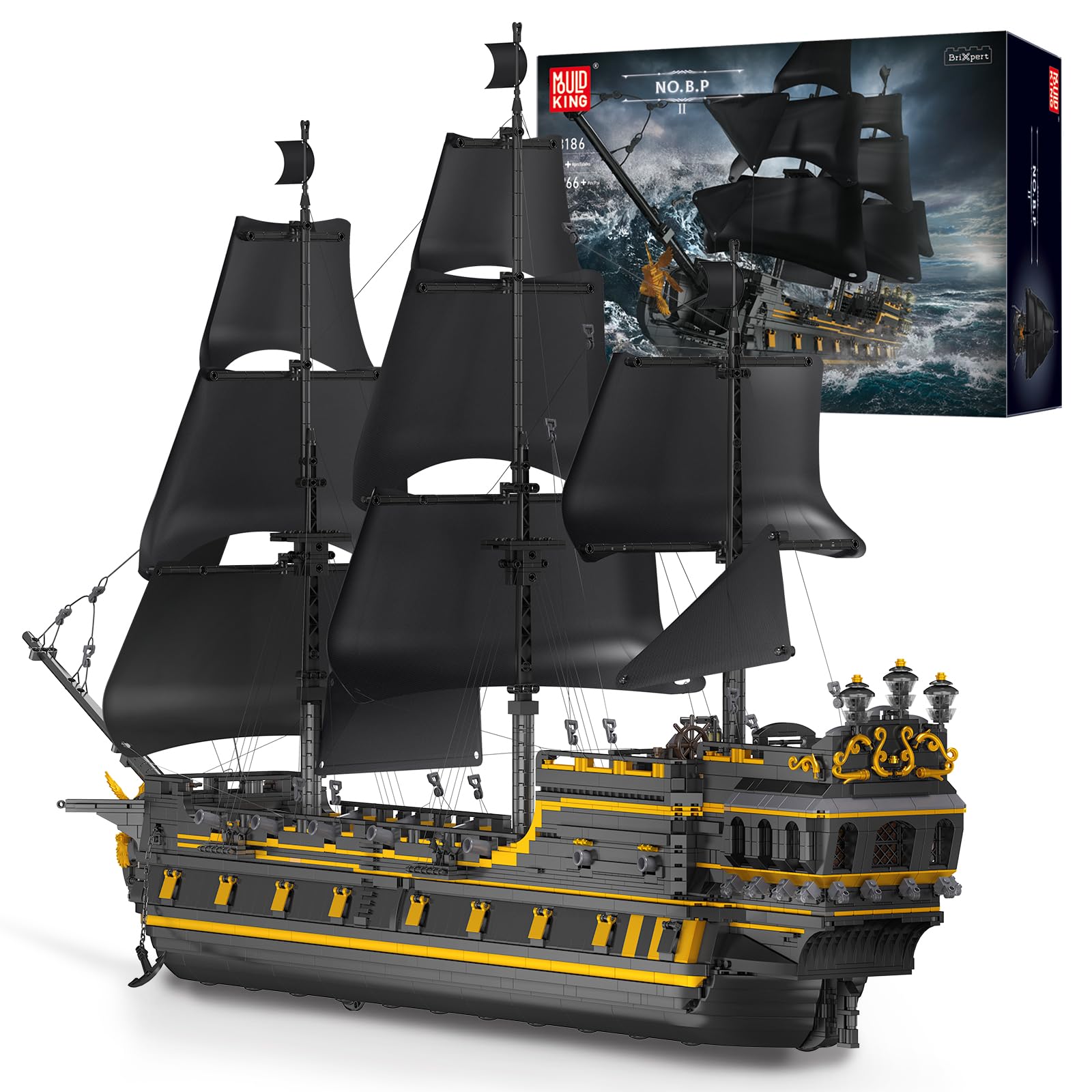 Mua Mould King Pirate Ship Building Kits, MOC Black Pearl Ship Sailboat ...