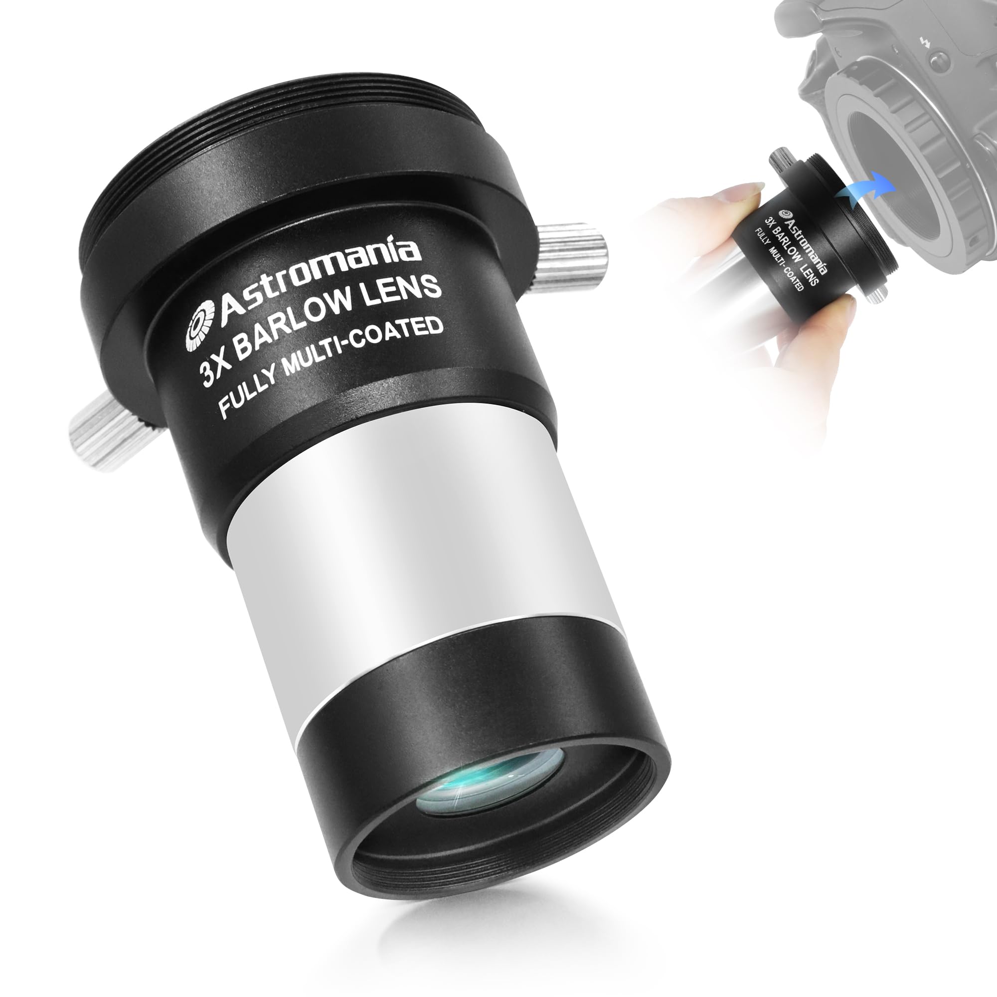 Astromania 3X Barlow Lens 1.25 inch Fully Multi Coated Metal Short ...